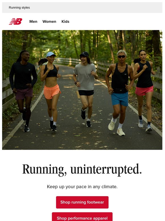 New Balance: Keep up your pace in any climate. | Milled