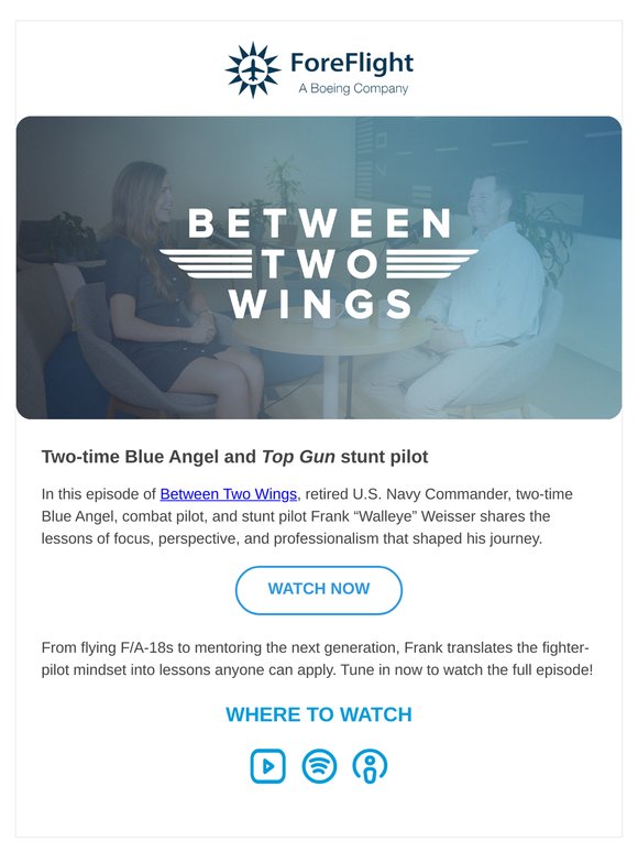 ForeFlight: Between Two Wings: Frank "Walleye" Weisser | Milled