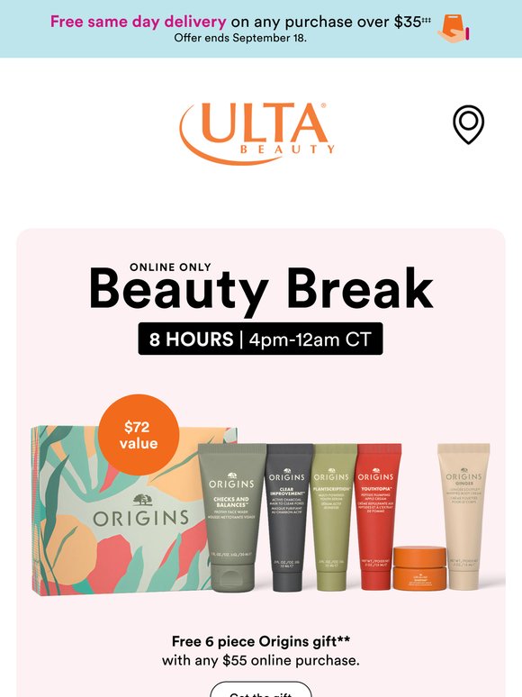 Ulta Beauty: FREE 6 PC Origins gift with $55 online purchase 🤩 See ...