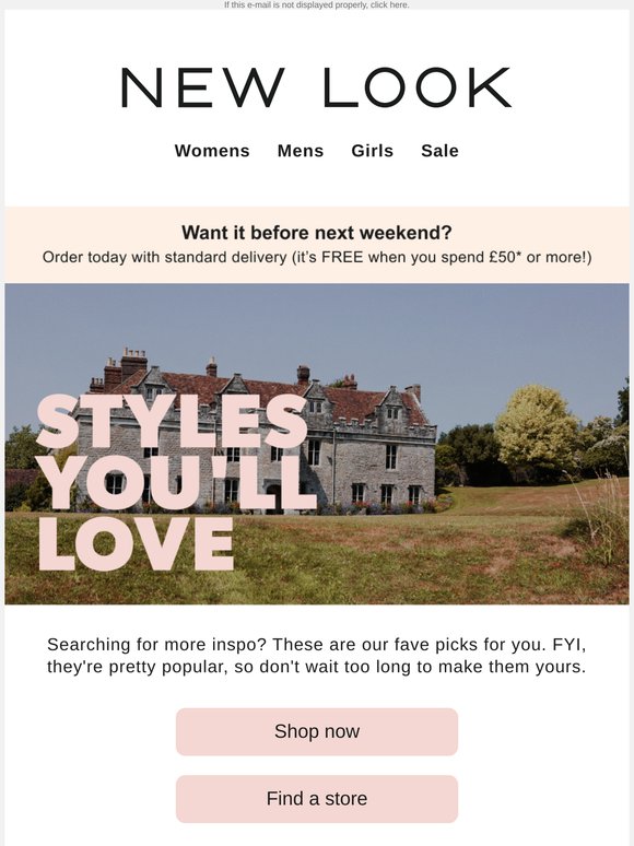 New Look Email Newsletters: Shop Sales, Discounts, and Coupon Codes