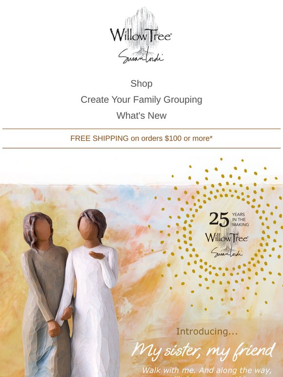 Willow Tree: NEW My sister, my friend (darker skin) | Milled