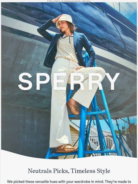 Sperry: Psst… Our new neutrals just dropped | Milled