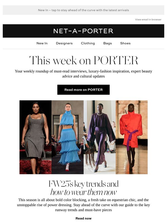 Net-A-Porter: Your guide to FW25’s biggest trends | Milled