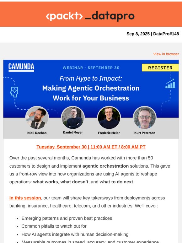 Packt: Real-World Lessons From 50+ Agentic Orchestration Projects, Gemini Cloud Assist for Spark ...