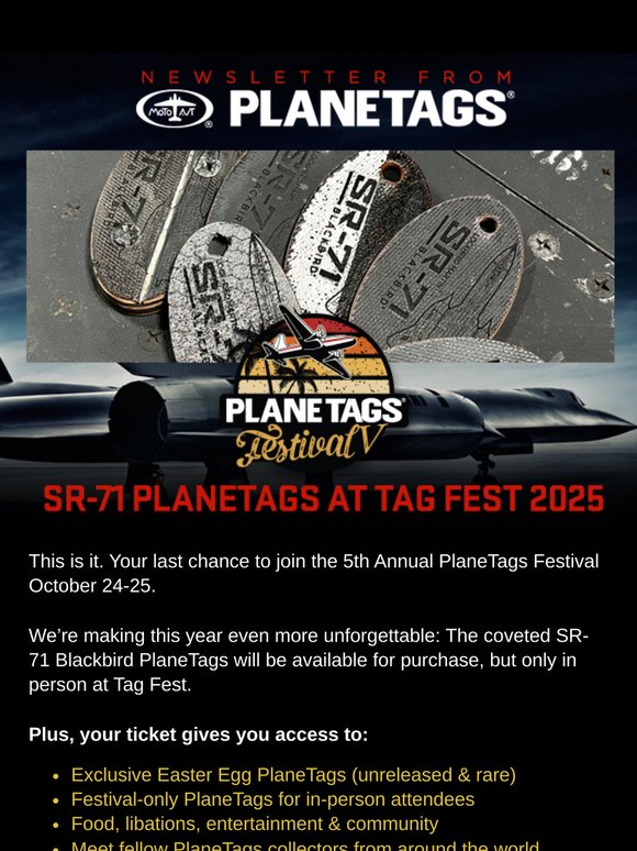 Plane Tags: SR-71 Blackbird at Tag Fest 2025 | Milled