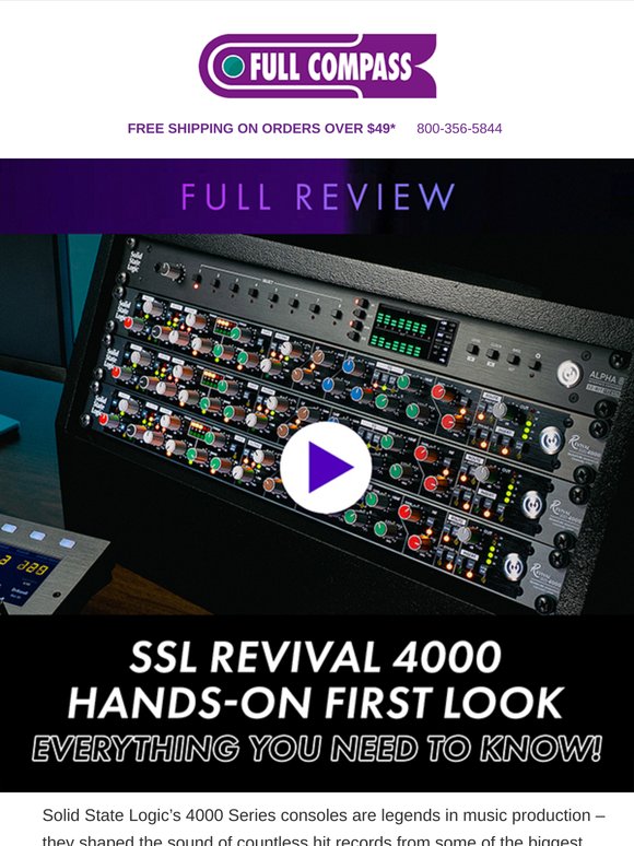 Full Compass: Introducing the Solid State Logic Revival 4000 – An ...