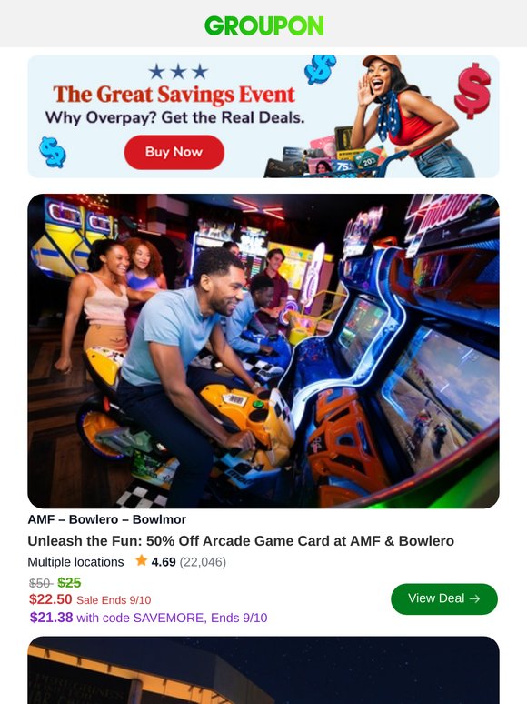 Ideeli: Unleash the Fun: 50% Off Arcade Game Card at AMF & Bowlero | Milled