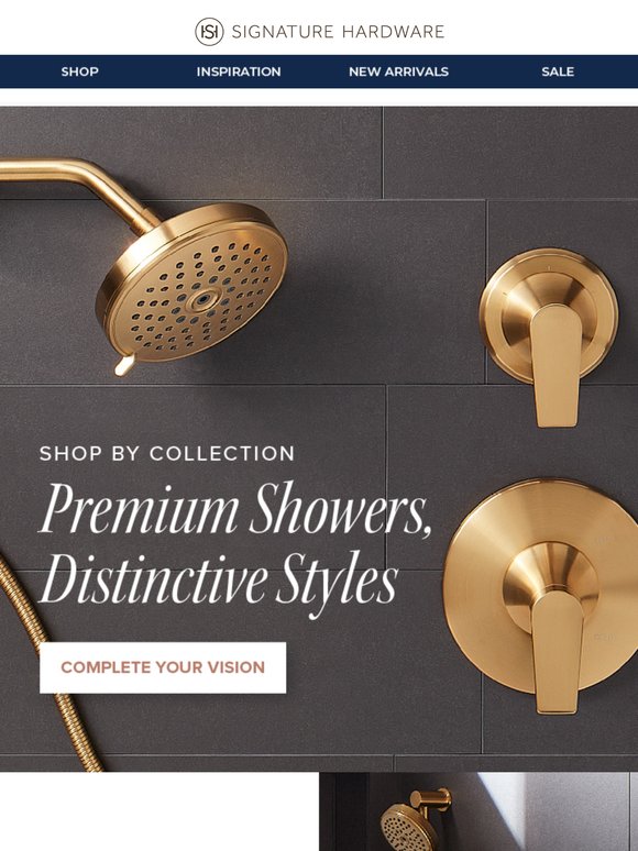 Signature Hardware: Luxe showers for every style 💦 | Milled