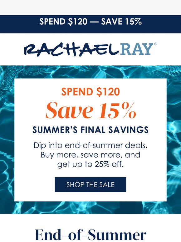 Rachael Ray: End summer with BIG savings 🌞 | Milled