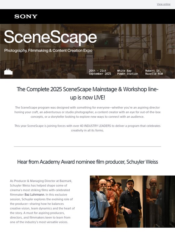 Sony: New Sessions Added for SceneScape 2025! | Milled
