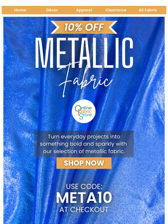 Online Fabric Store: Sew Something that Shines | Milled