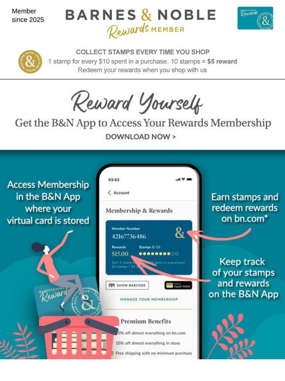 Barnes & Noble: Get the B&N App to access your Rewards Membership | Milled