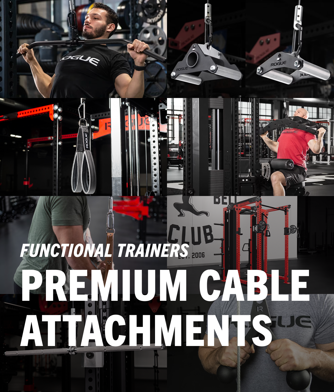 Rogue Fitness: Premium Cable Attachments for Functional Trainers | Milled