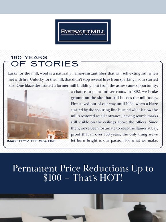 Faribault Woolen Mill: 160 Years of Stories: the 1964 Mill Fire | Milled