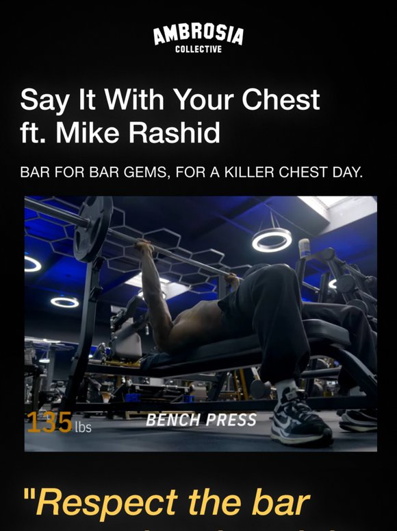 Ambrosia Collective: Saturday Shred: BIG CHEST Workout | Milled