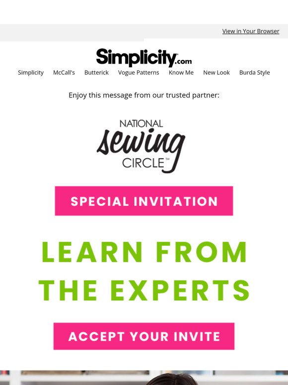 Simplicity Patterns: SPECIAL INVITATION: Join the Sewing Elite for FREE ...