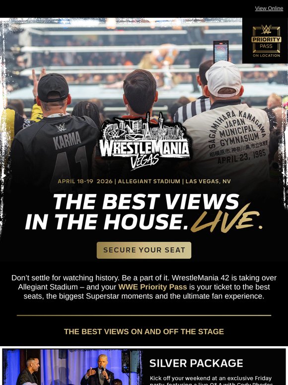WWE Shop: See The Grandest Stage Live - Secure Your WWE Priority Pass ...