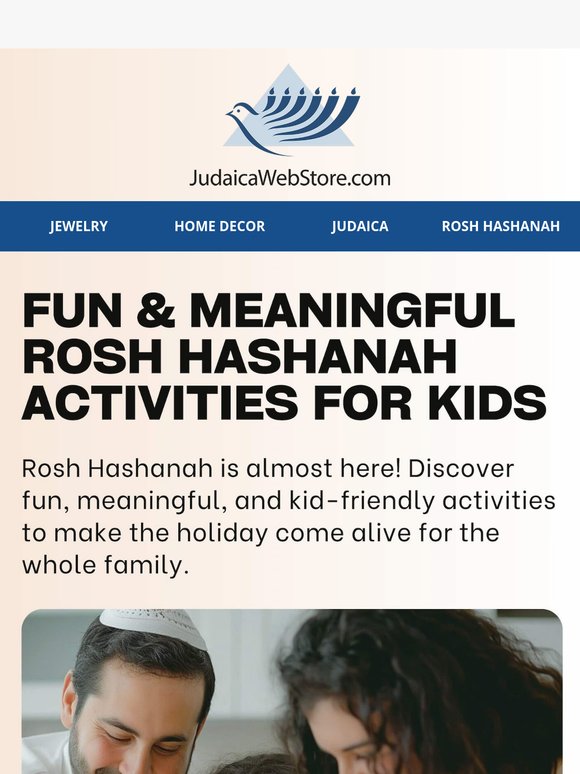 Judaica Web Store: Family Fun: Rosh Hashanah Activities Kids Will Love ...