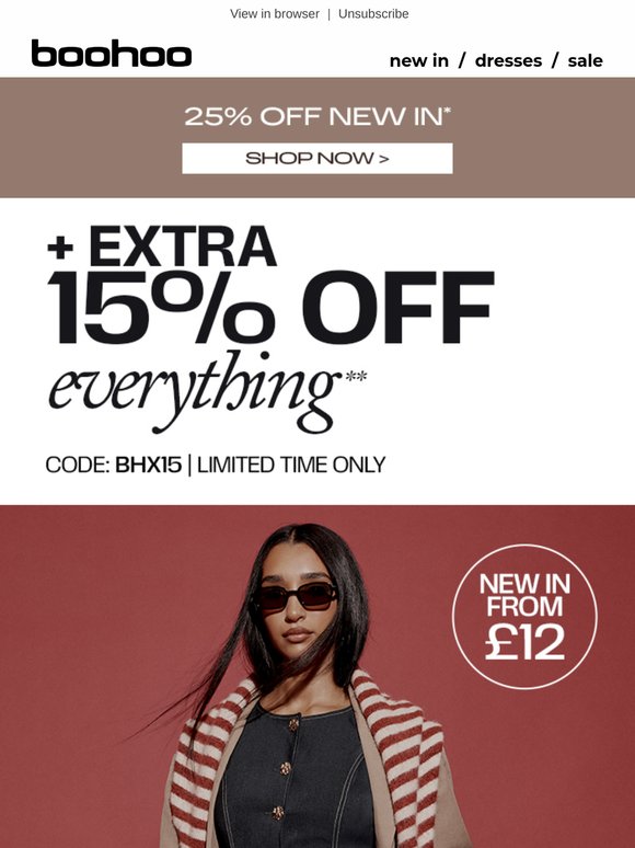 Boohoo: 25% off new season 🧥🤍 | Milled