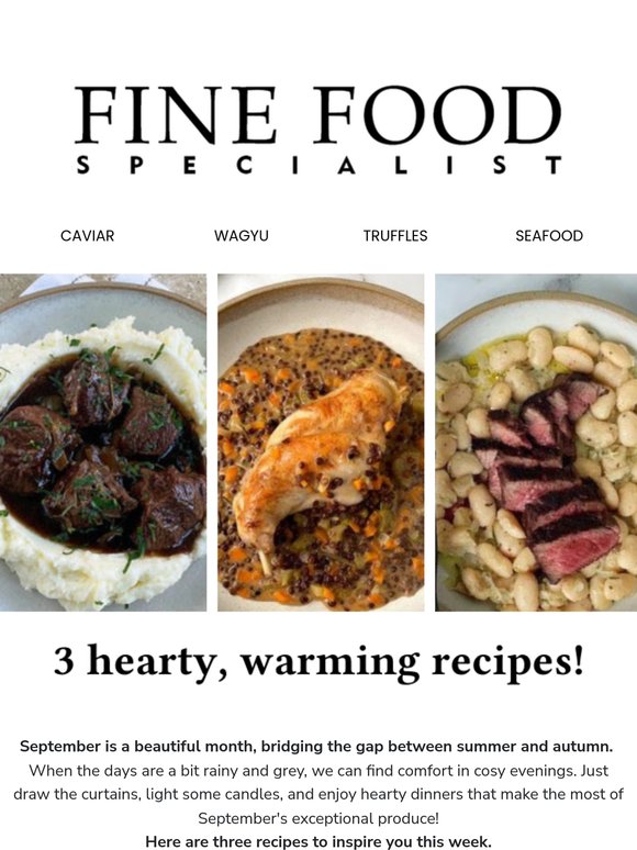 Fine Food Specialist: Open for 3 warming, hearty recipes | Milled