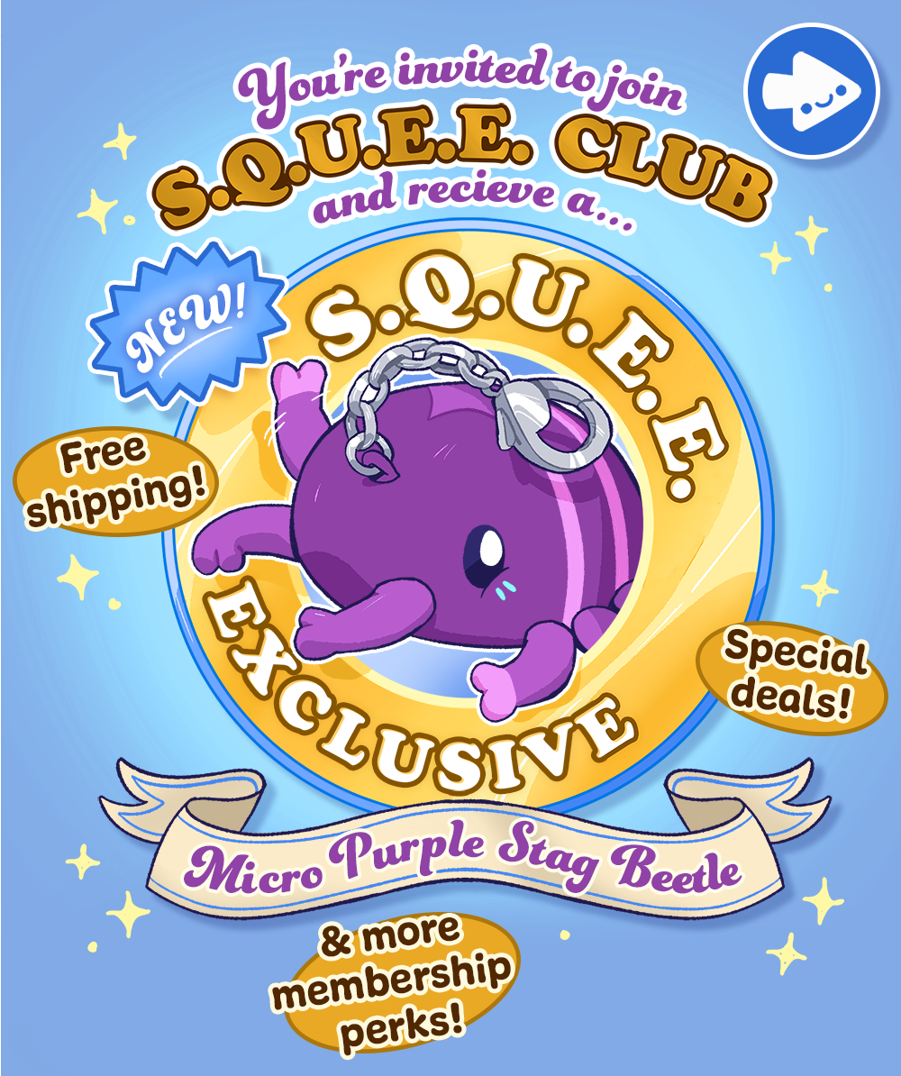 Squishable: SQUEE-Exclusive bug drop: Micro Purple Stag Beetle! 🪲 | Milled