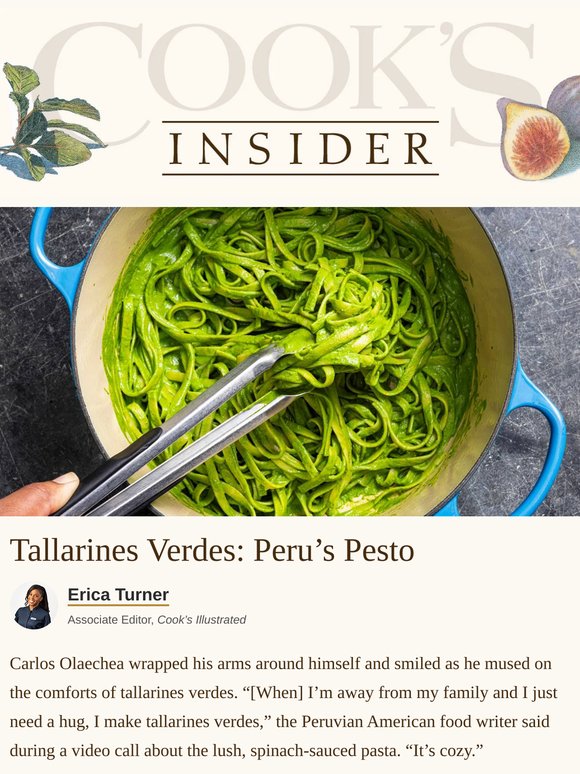 America's Test Kitchen: Cook's Insider: Peru’s Pesto, Tallarines Verdes ...