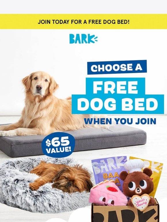 BarkBox: Claim a $65 Bed for $0. Limited time. | Milled