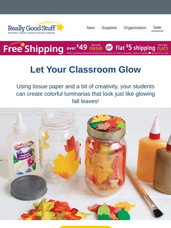 Really Good Stuff: Fall Lantern Crafts + Classroom Savings = A Glowing Combo! | Milled