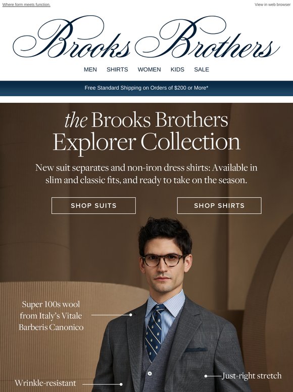 Brooks Brothers: New: Brooks Brothers Explorer Collection | Milled