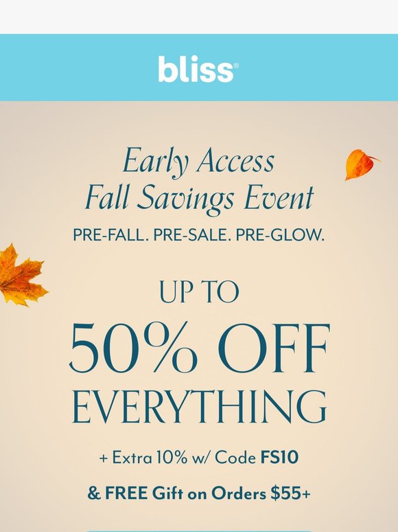 Bliss: Fall savings are falling early 🍁 | Milled