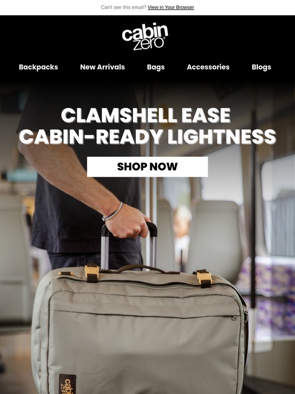 CabinZero: ️ Clamshell packs built for stress-free travel | Milled