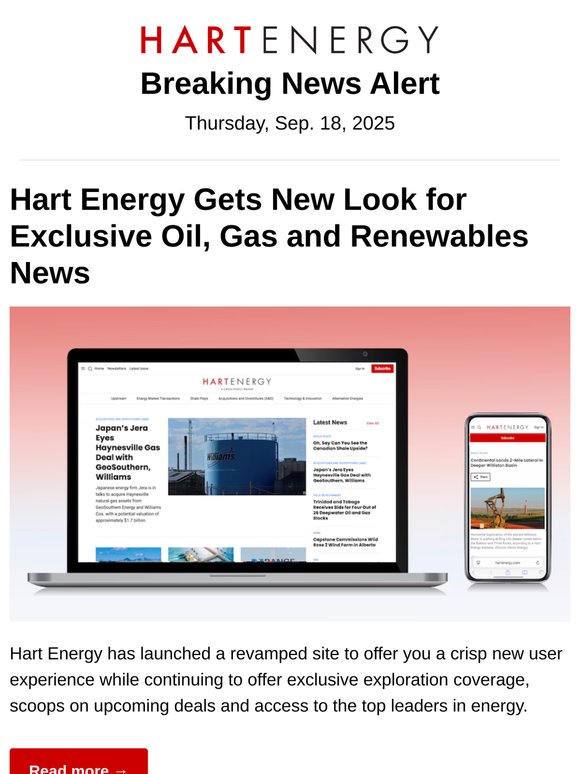 Hart Energy: Hart Energy Gets New Look for Exclusive Oil, Gas and ...