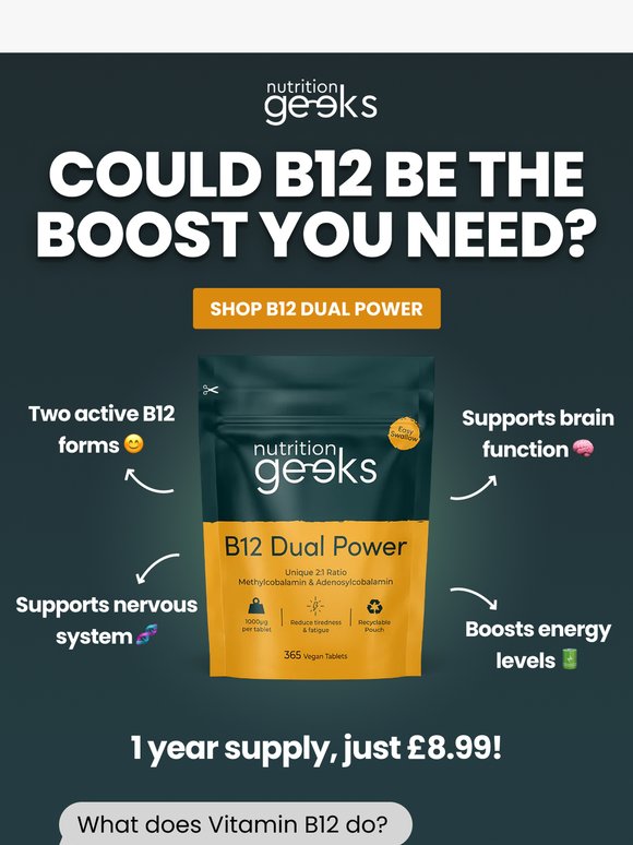 Nutrition Geeks: B12 could be the extra boost you're looking for 🚀 | Milled