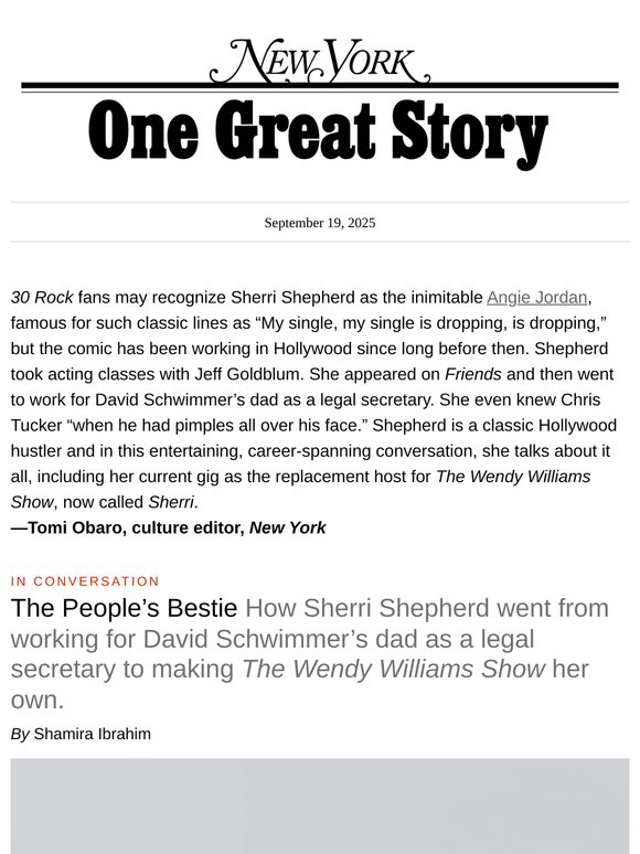 The Cut: ‘Sherri Shepherd Is the People’s Bestie,’ by Shamira Ibrahim ...