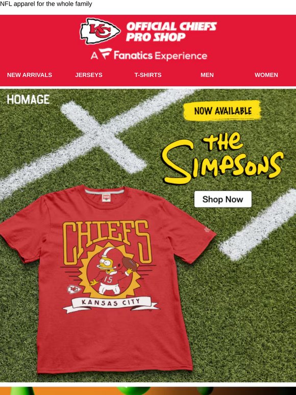 Kansas City Chiefs: All New Homage NFL x Simpsons Collection >> | Milled