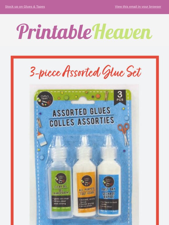 Printable Heaven: Stock Up & Get Stuck In | Glues & Tapes | Milled