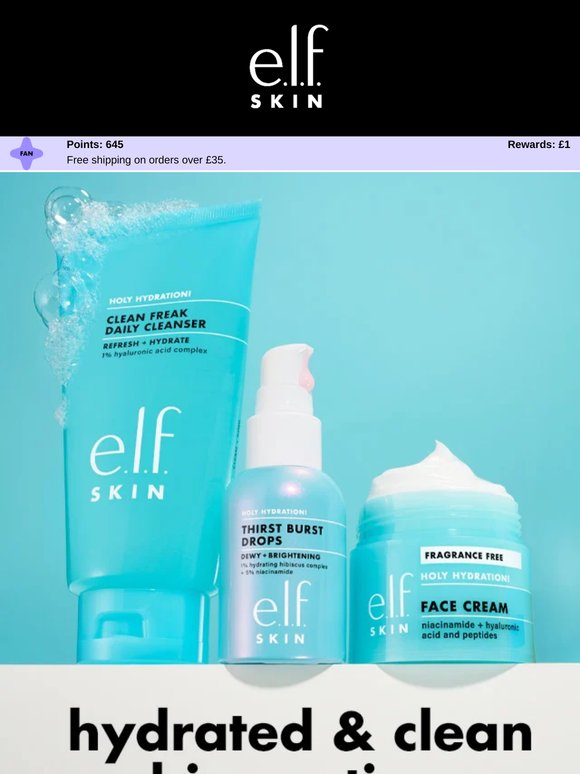 Elf Cosmetics: 3 steps to clean *and* hydrated skin | Milled