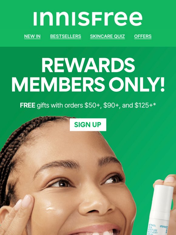 innisfree: Members Only! Choose Up to 3 FREE Gifts | Milled
