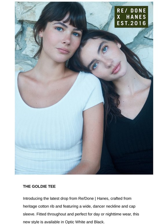 RE/DONE: NEW HANES: Goldie Tees | Milled