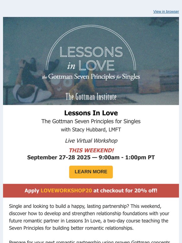Gottman Institute: Transform Your Love Life with Gottman's Principles ...