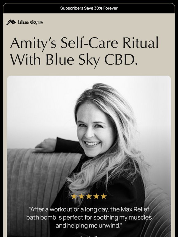 Blue Sky CBD: How Amity Found Her Perfect Self-Care Ritual with Blue ...