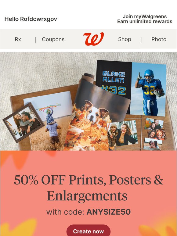 Walgreens: 50% Off Prints, Posters & Enlargements to make fall moments ...