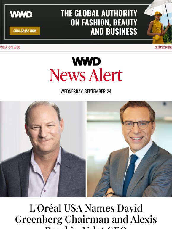 Women's Wear Daily: L'Oréal USA Names David Greenberg Chairman and ...