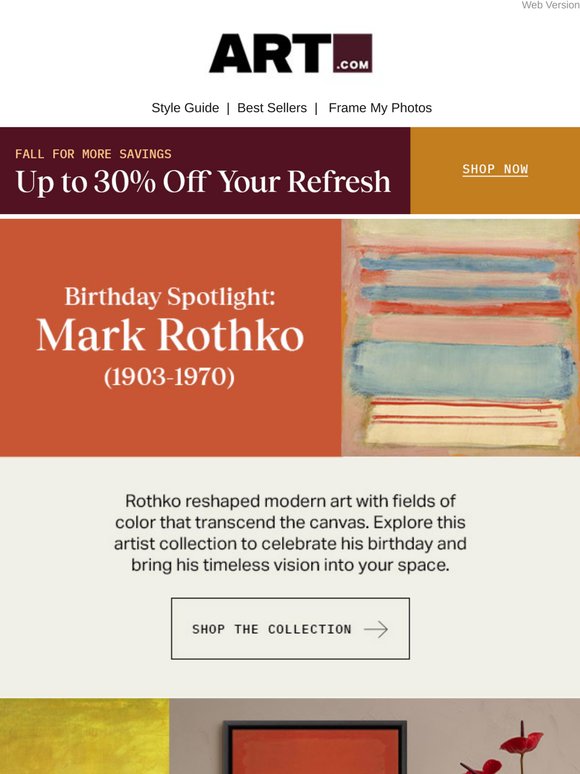 Art.com: The Depth of Color, the Power of Rothko | Milled