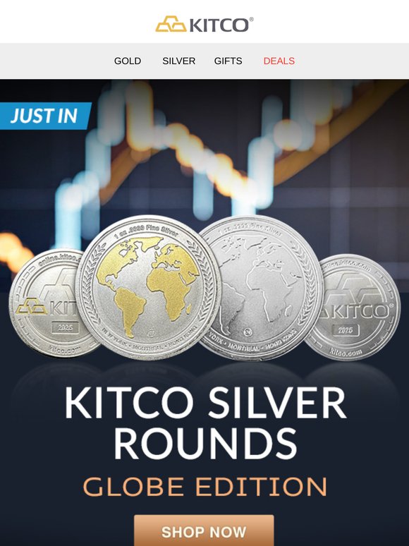 Kitco Metals: 🎉 Introducing the New Kitco Silver Rounds - Globe Edition ...