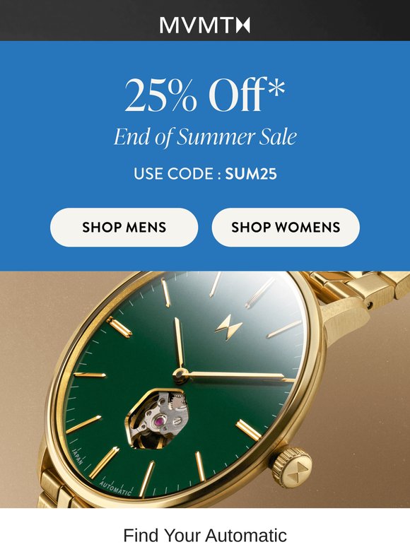 MVMT: Take an EXTRA 25% Off Watches That Move with You | Milled
