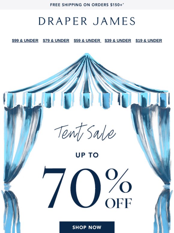 Draper James: Up to 70% Off: Tent Sale STARTS NOW 🎪 | Milled