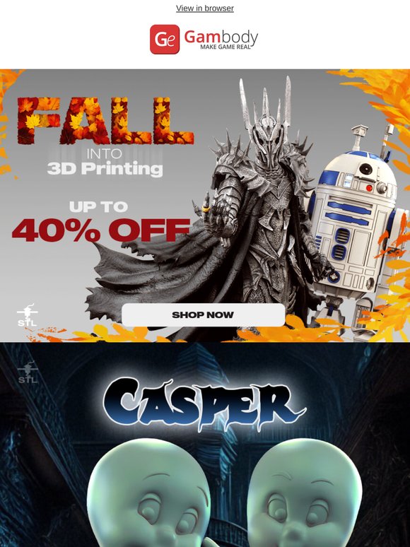 Gambody: 👻 The Friendly Ghost Arrives! New Casper Flying & Standing 3D ...