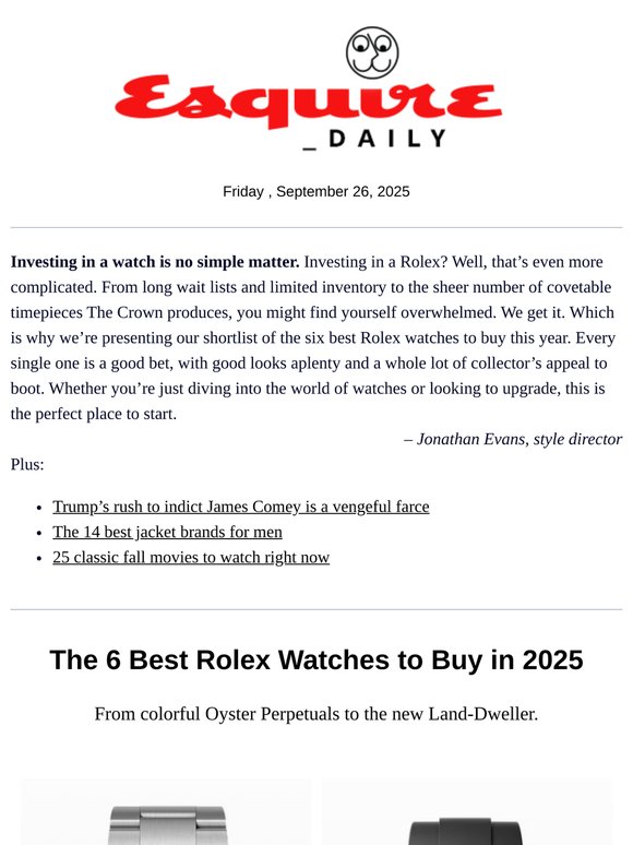 Esquire: The 6 Best Rolexes to Buy in 2025 | Milled