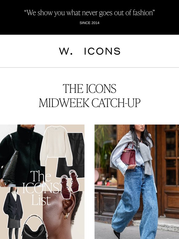 Wardrobe Icons: The W. ICONS Midweek Digest | Milled
